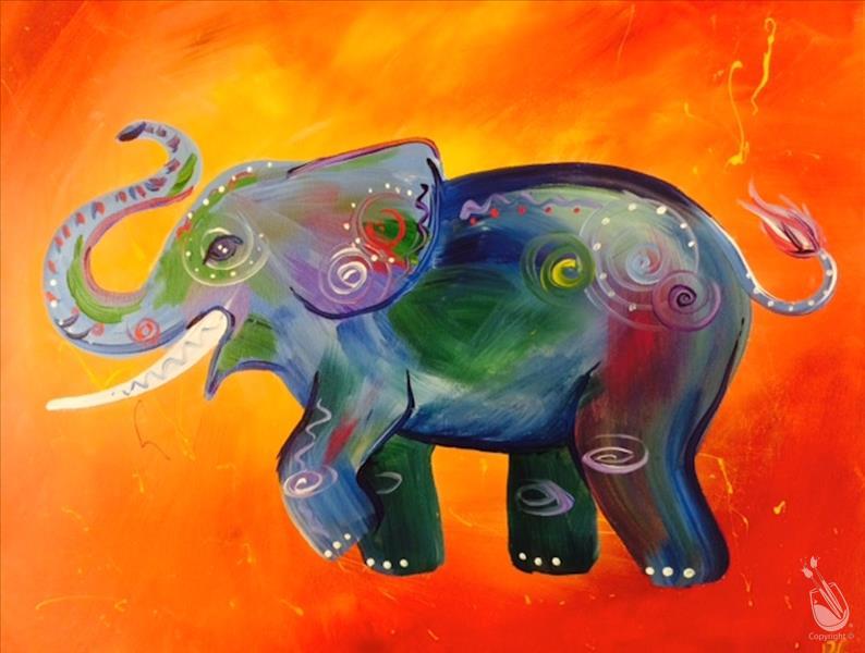 Elephant Art You Can Create at Painting with a Twist! – Paint Party Experts